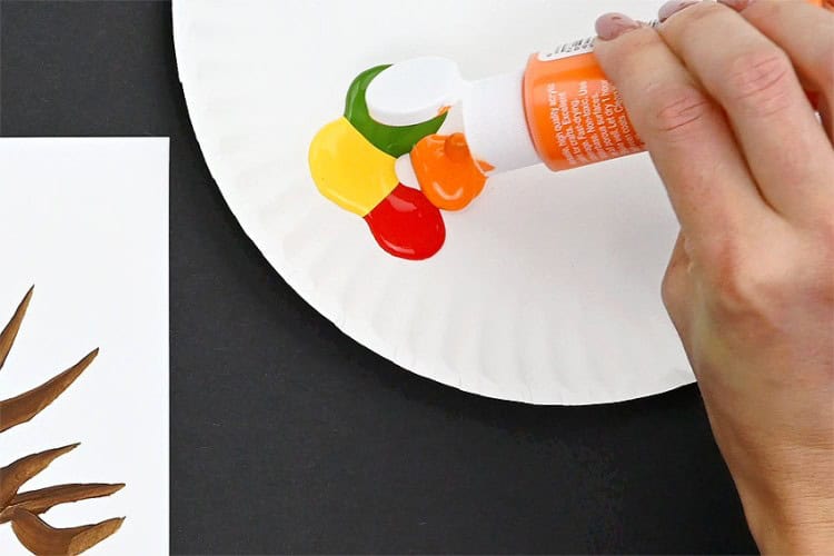 Easy Tree Painting for Kids | Fall Tree Painting with Broccoli