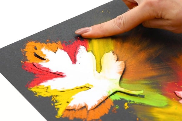 Fall Leaf Chalk Art | Chalk Pastel Art for Kids