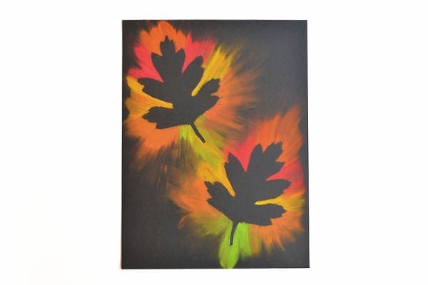 Fall Leaf Chalk Art | Chalk Pastel Art for Kids