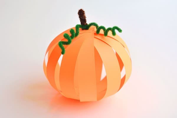 Paper Pumpkin | Easy Paper Strip Pumpkin Craft