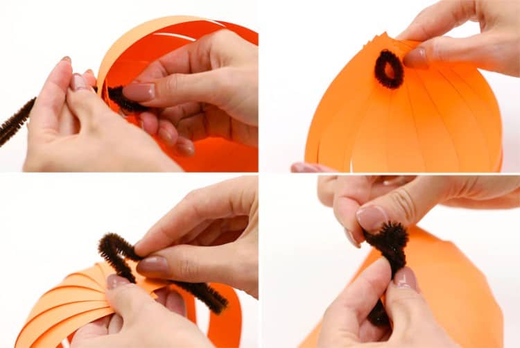 Paper Pumpkin | Easy Paper Strip Pumpkin Craft