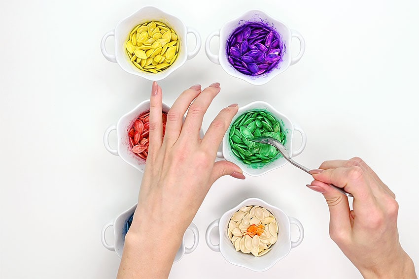 How to Dye Pumpkin Seeds | Plus 2 Easy Pumpkin Seed Crafts