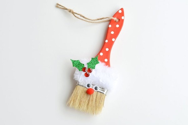 Paint Brush Santa Craft | DIY Santa Paintbrush Ornament