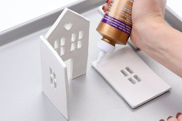 DIY Clay House | Air Dry Clay House Candle Holder