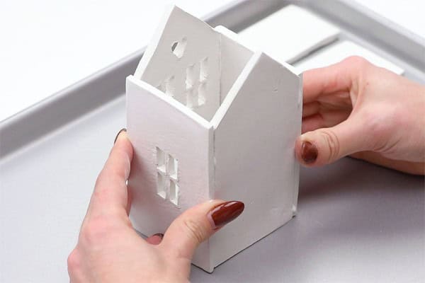 DIY Clay House | Air Dry Clay House Candle Holder