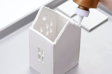DIY Clay House | Air Dry Clay House Candle Holder