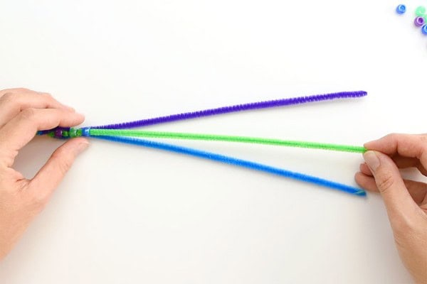 3 Strand Pipe Cleaner Bracelets | Pipe Cleaner Bead Bracelet