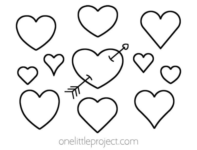 Heart Outline | Free Printable Heart Shapes and Templates