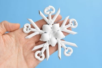 Pasta Snowflakes | DIY Pasta Christmas Ornaments