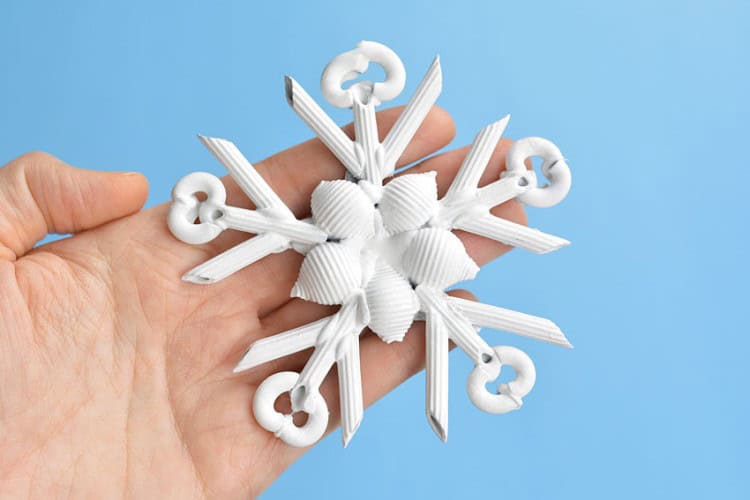 Pasta Snowflakes | DIY Pasta Christmas Ornaments