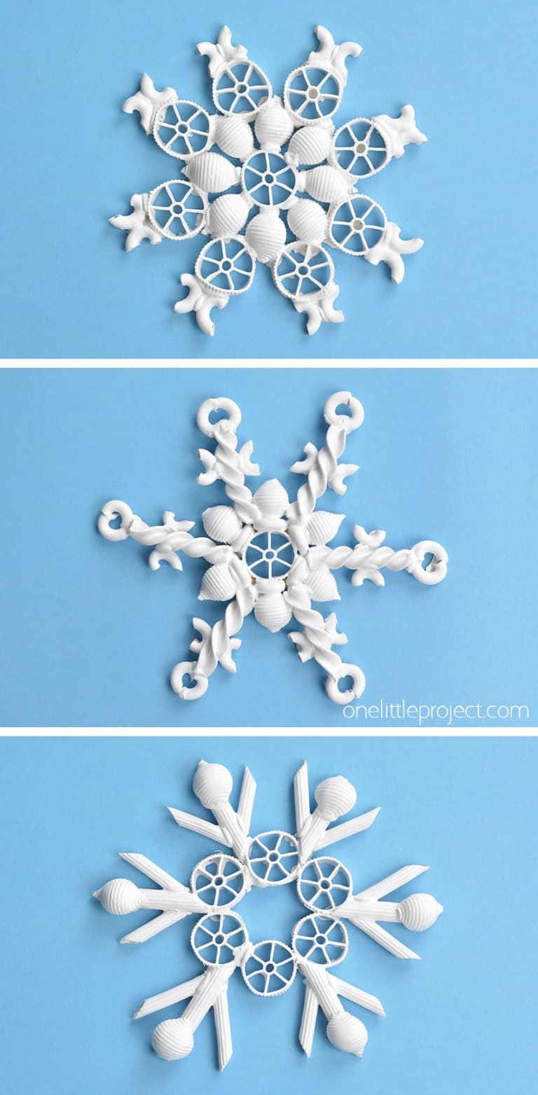 Pasta Snowflakes | DIY Pasta Christmas Ornaments