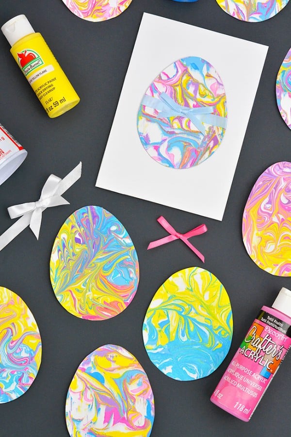 Marbled Paper Easter Eggs | Easy Shaving Cream Marbling