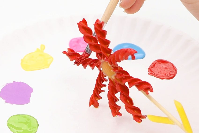 Pasta Flowers Craft | How to Make Easy Pasta Flowers