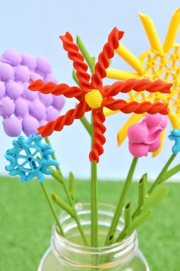 Pasta Flowers Craft | How to Make Easy Pasta Flowers