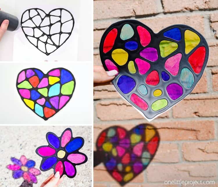Stained Glass Suncatcher Craft | Black Glue DIY Suncatchers