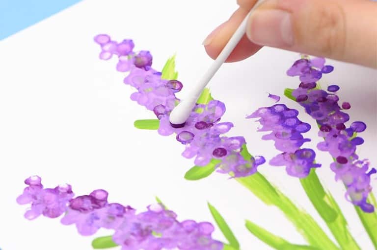 Q-Tip Flower Painting | Easy Flower Painting for Kids