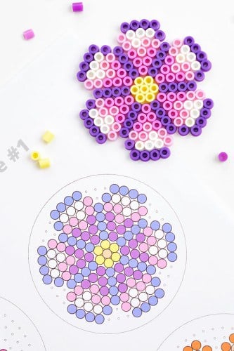 Perler Bead Flower | Easy Flower Perler Bead Patterns