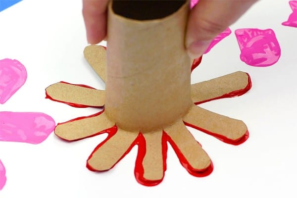 Toilet Paper Roll Flower Painting | Easy Flower Painting for Kids