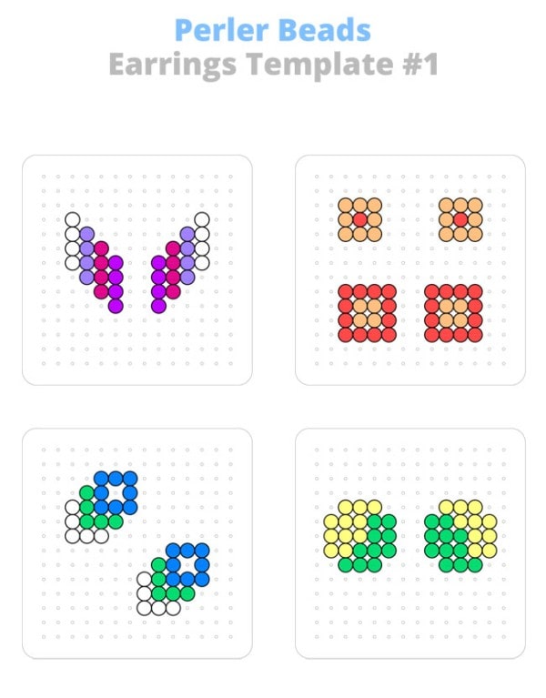 Perler Bead Earrings | DIY Earrings Made from Perler Beads