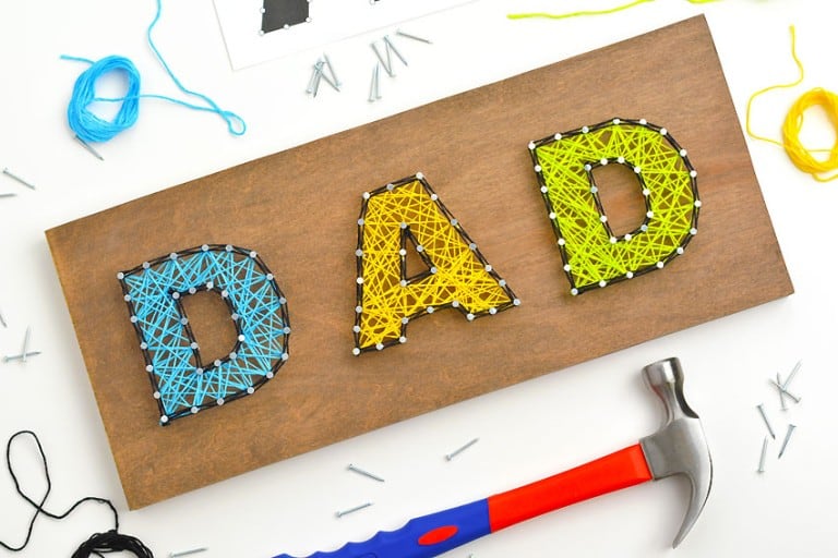 Handprint String Art - One Little Project