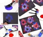 Fork Painted Fireworks Craft | Easy 4th of July Craft for Kids
