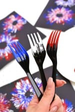 Fork Painted Fireworks Craft | Easy 4th of July Craft for Kids