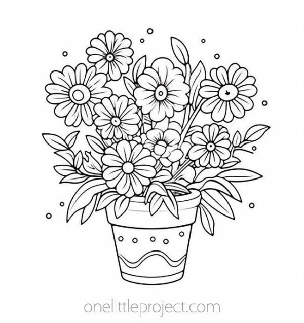 Flower Coloring Pages Free Printable Flower Coloring Sheets Flower Coloring Pages Free Printable Flower Coloring Sheets
