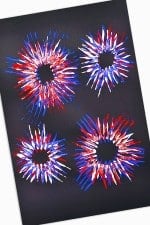 Fork Painted Fireworks Craft | Easy 4th of July Craft for Kids