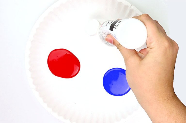 Fork Painted Fireworks Craft | Easy 4th of July Craft for Kids