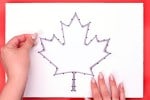 Maple Leaf String Art | Easy String Art Craft for Canada Day
