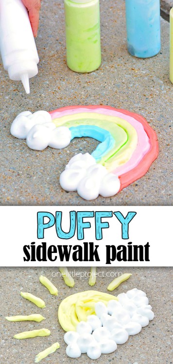 Puffy Sidewalk Paint | DIY Sidewalk Foam Paint