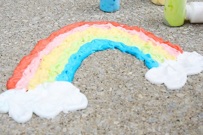 Puffy Sidewalk Paint | DIY Sidewalk Foam Paint