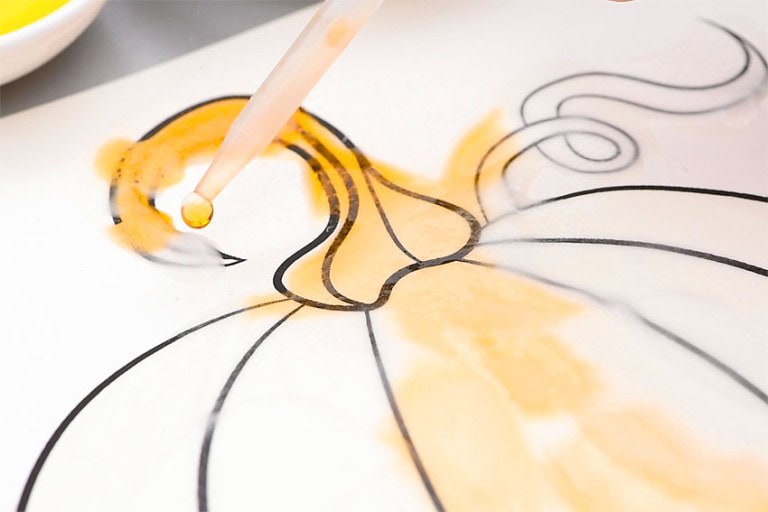 Pumpkin Fizzy Art | Fall Fun with Baking Soda Paint
