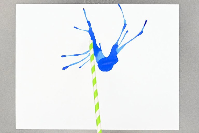 Monster Blow Painting with Straws | Blow Paint Monsters Craft