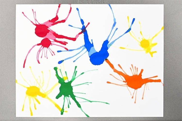 Monster Blow Painting with Straws | Blow Paint Monsters Craft
