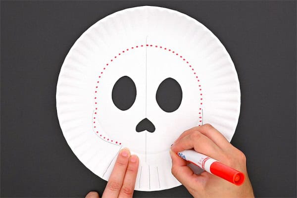 Paper Plate Day of the Dead Mask | DIY Sugar Skull Craft for Kids