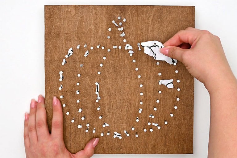 DIY Pumpkin String Art | Free Printable String Art Pumpkin Template!