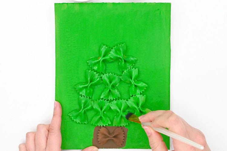 Bow Tie Pasta Ornaments | Noodle Christmas Tree Craft