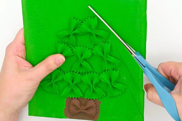 Bow Tie Pasta Ornaments | Noodle Christmas Tree Craft