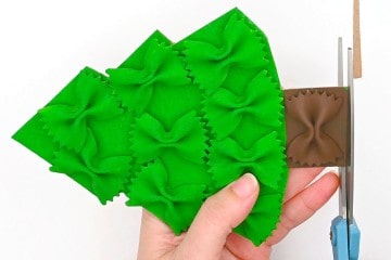 Bow Tie Pasta Ornaments | Noodle Christmas Tree Craft