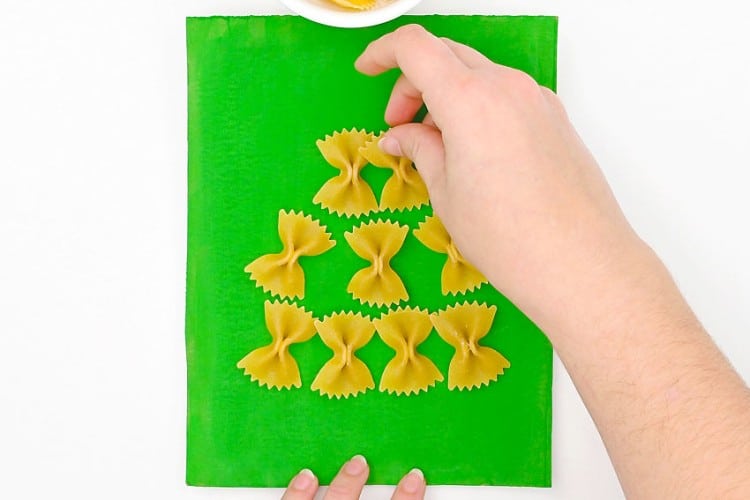Bow Tie Pasta Ornaments | Noodle Christmas Tree Craft