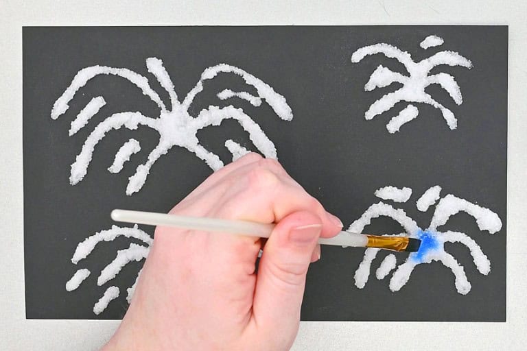 Fireworks Salt Painting | Easy Salt Painting for Kids