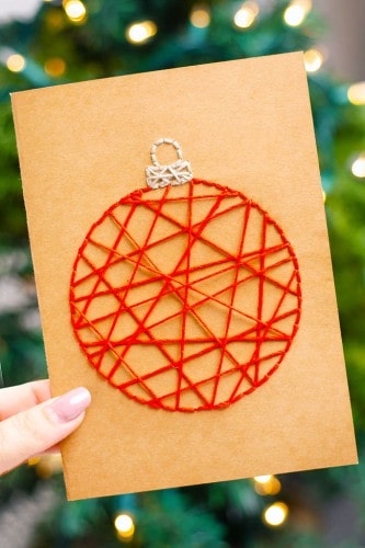 String Art Christmas Cards | Easy DIY String Art Cards