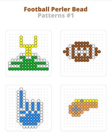 Football Perler Beads | Free Football Perler Bead Patterns