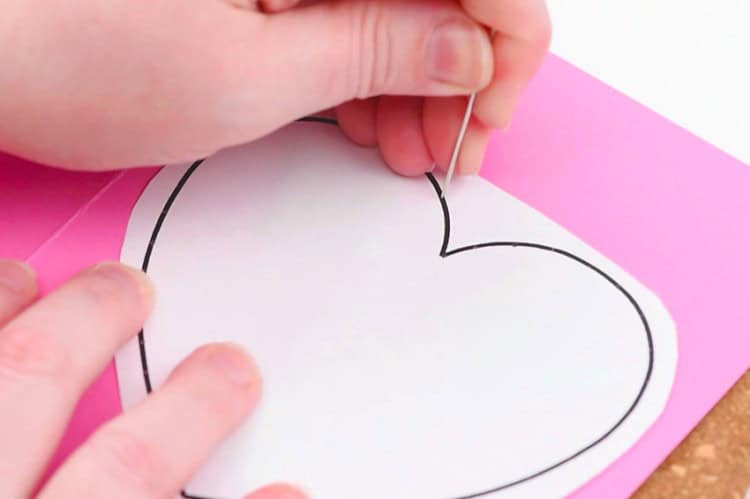 Heart String Art Cards | Easy String Art Heart Card for Valentine's Day