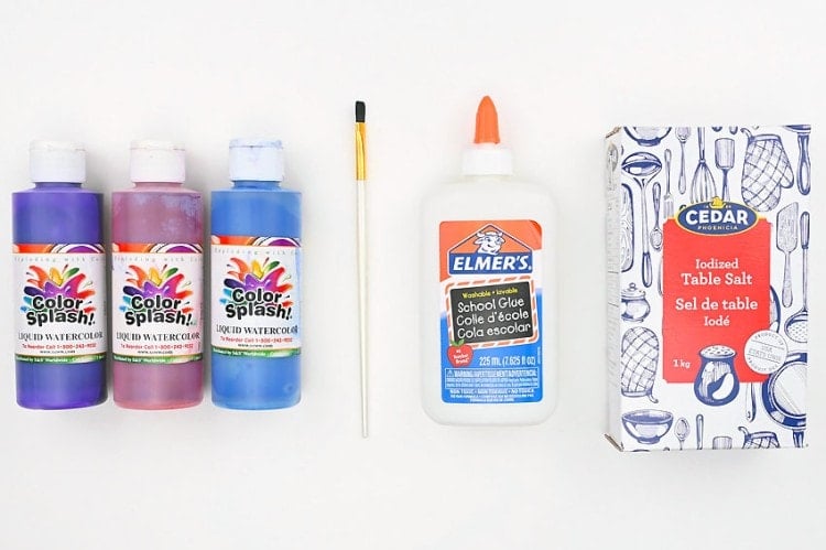 Snowflake Salt Painting | Easy Salt Painted Snowflakes