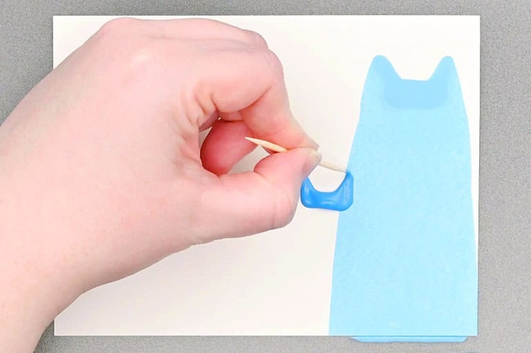 Cat Squeegee Painting | Easy Cat Scrape Painting