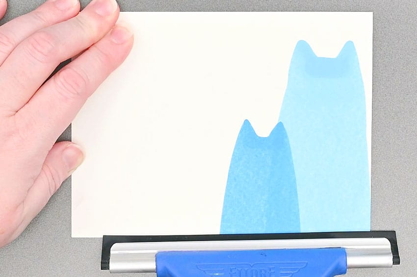 Cat Squeegee Painting | Easy Cat Scrape Painting