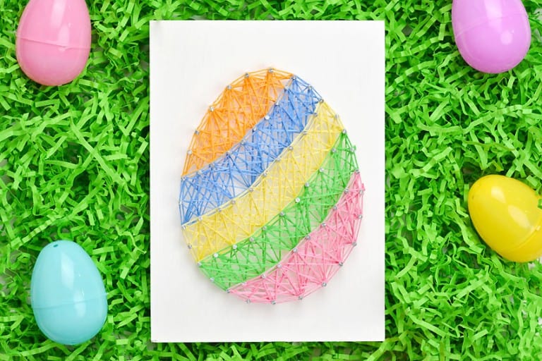 Easter Egg Glitter Art | Colourful Easter Egg Craft
