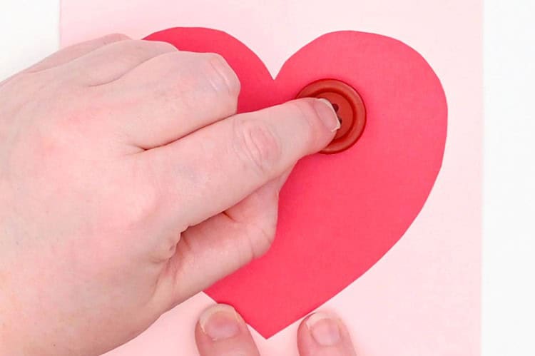 Button Art Heart Cards | Valentine's Day Button Heart